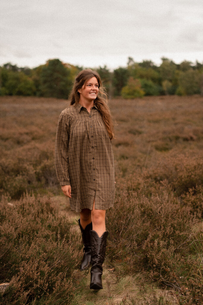 Calie dress Daniela khaki block - Jet's Favs