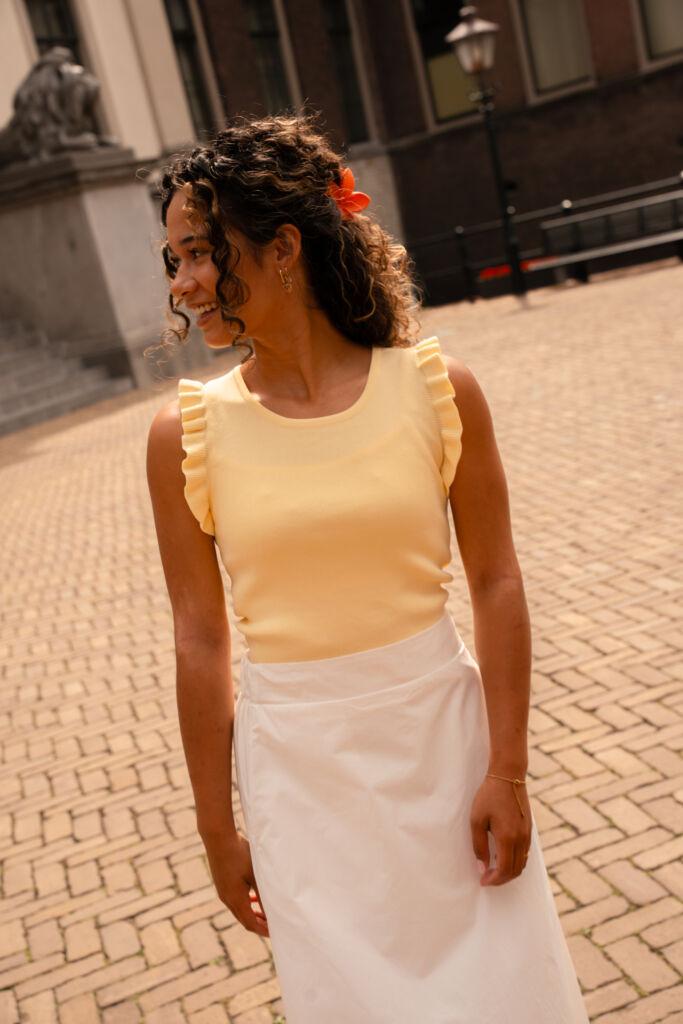 8218 yellow top ruffle madelief - Jet's Favs